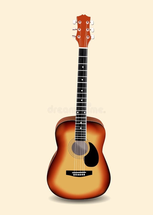 Acoustic Guitar Illustration Stock Illustration - Illustration of ...