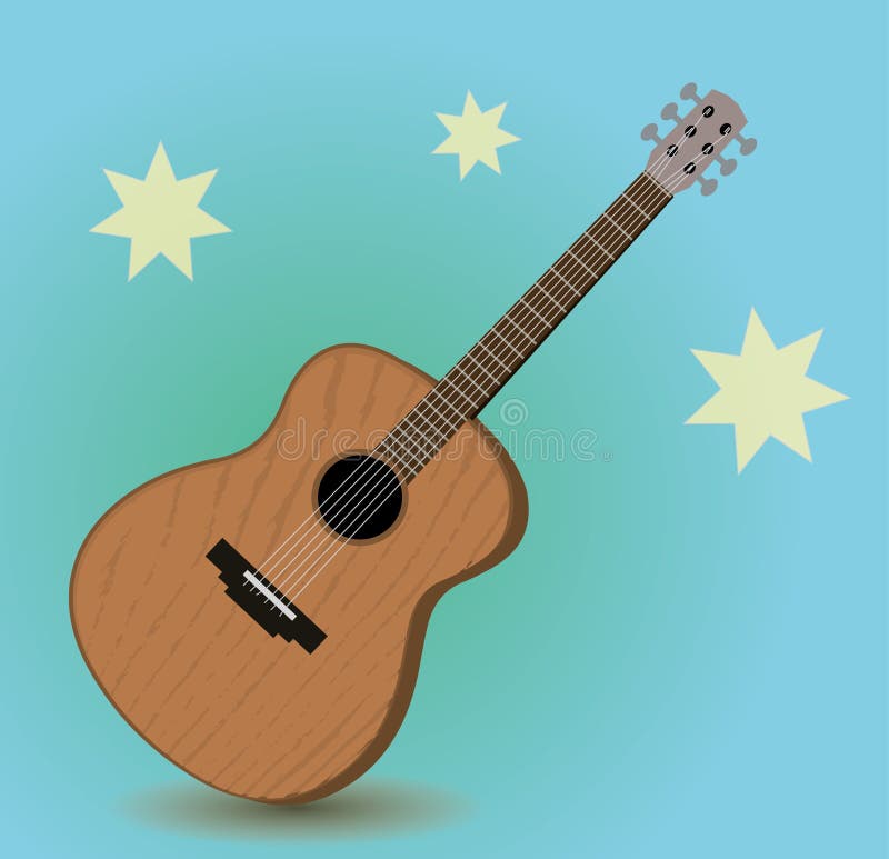 Acoustic guitar stock vector. Illustration of classic - 52504727
