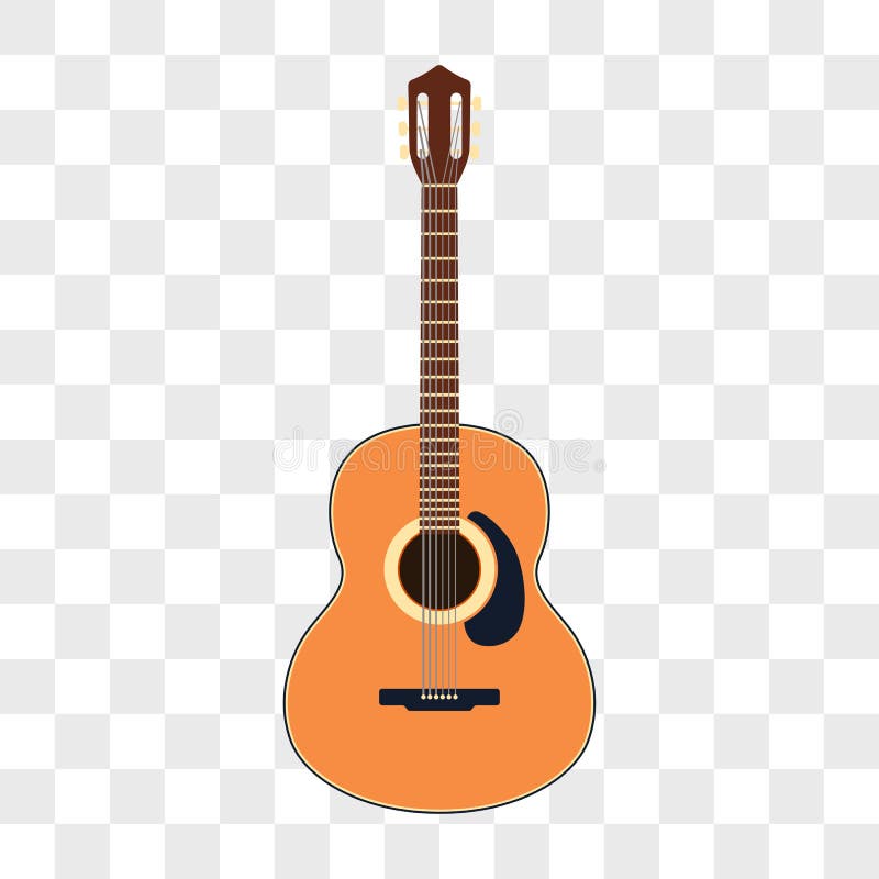 Acoustic Guitar Musical Instruments Isolated on Transparent Background ...