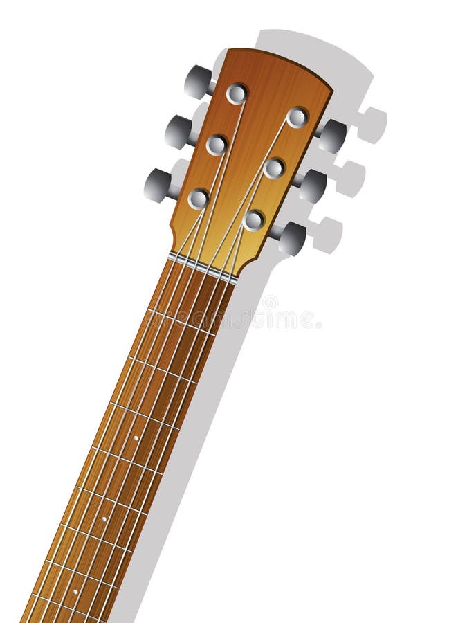 Acoustic guitar neck stock illustration. Illustration of acoustic ...