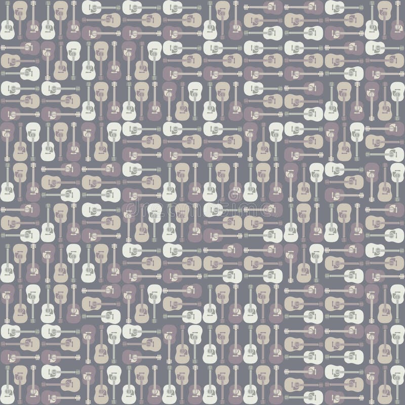 Acoustic Guitar Seamless Vector Pattern Background. Dense Truchet ...