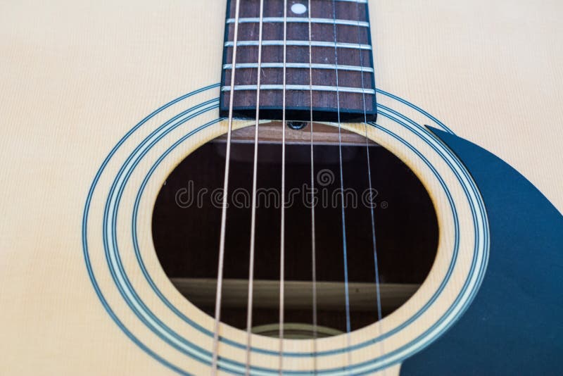 Acoustic Guitar Sound Hole Close Up Stock Photo - Image of horizontal ...