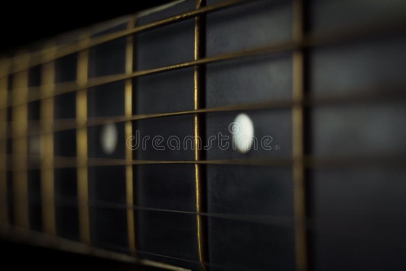 Acoustic Guitar Strings Background Stock Image - Image of emblem, brown ...