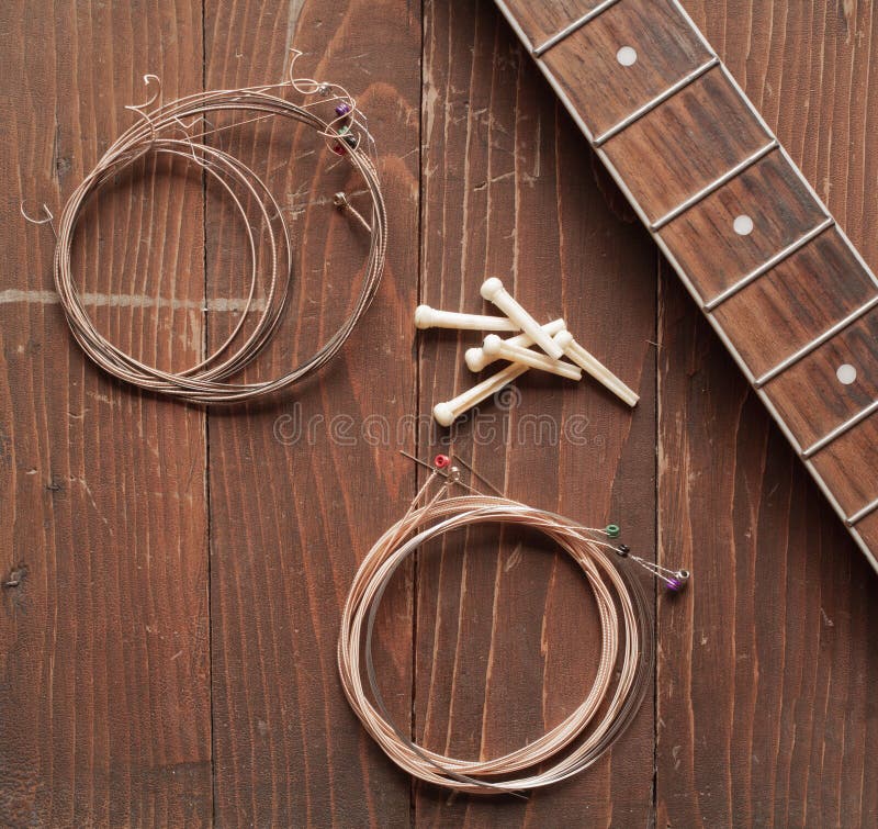 Acoustic Guitar and Strings Stock Photo - Image of acoustic, strings ...