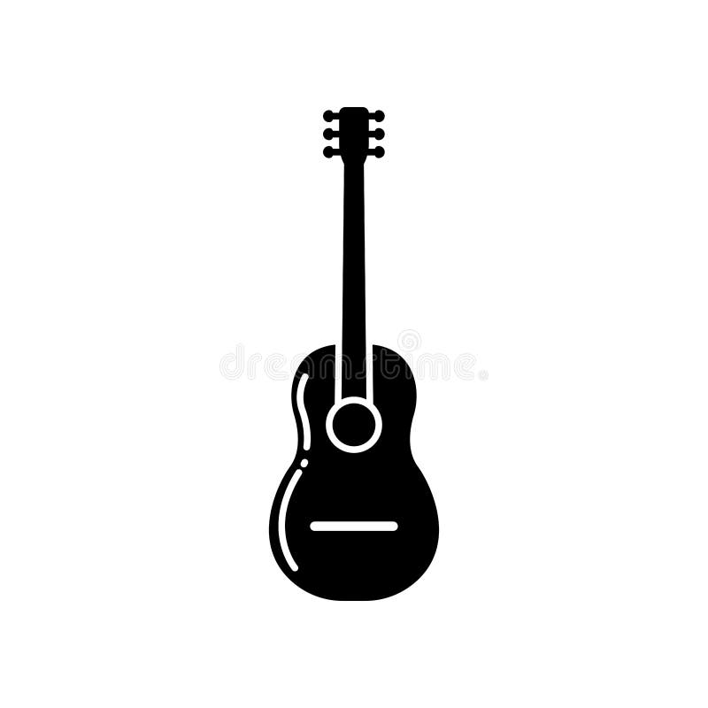 Acoustic Guitar Symbol. Design Vector Stock Vector - Illustration of ...