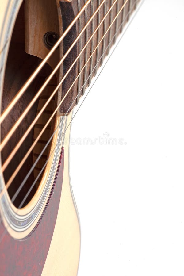 Acoustic Guitar on the White Stock Image - Image of electric, musician ...