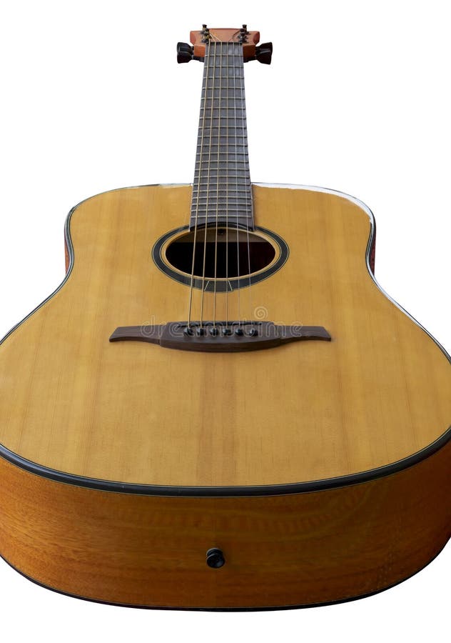 Acoustic Guitar on a White Background Stock Photo - Image of club ...