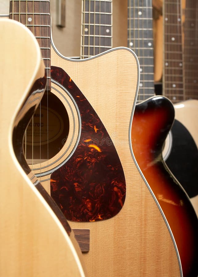 Acoustic and Electric Guitars Stock Photo - Image of black, blues: 12146370