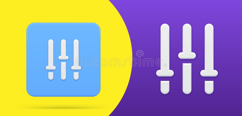 Acoustic Regulation Volume Control Panel Simple 3d Icon Button Set ...