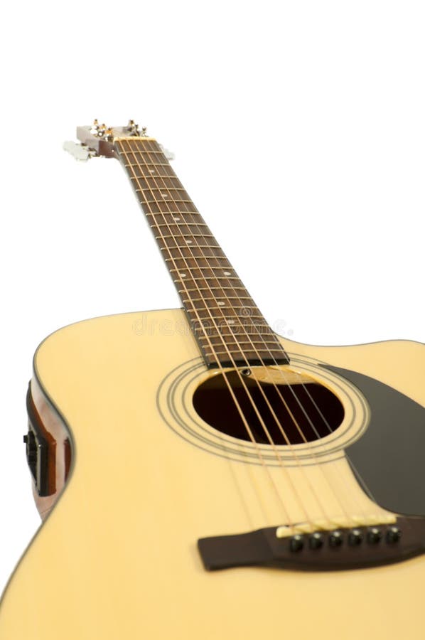 Acoustic six-string guitar stock image. Image of lining - 23412051