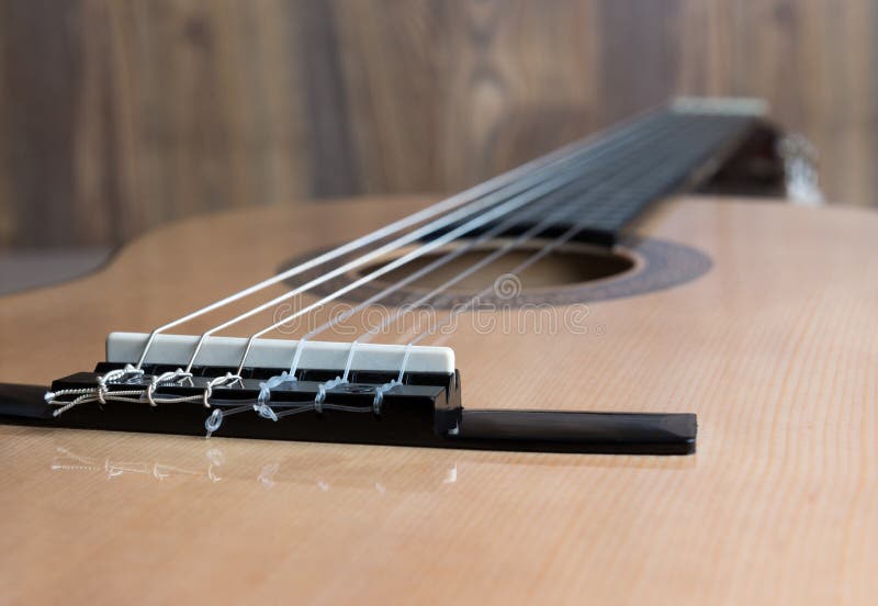 Acoustic six-string guitar stock image. Image of style - 48466157