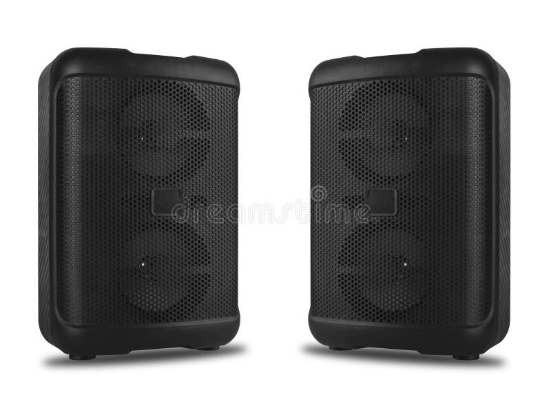 Acoustic Sound System, Speakers, on a White Background Stock Image ...