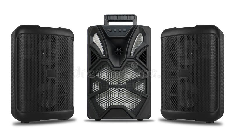 Acoustic Sound System, Speakers, on a White Background Stock Image ...