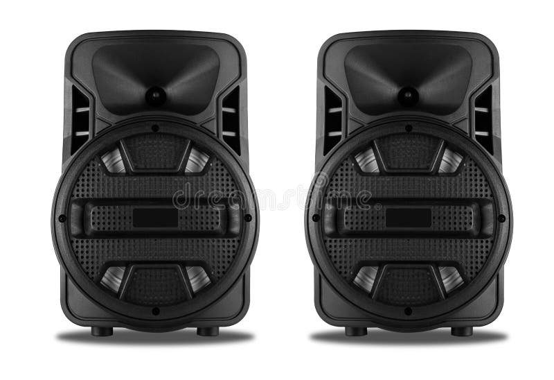 Acoustic Sound System, Speakers, on a White Background Stock Image ...