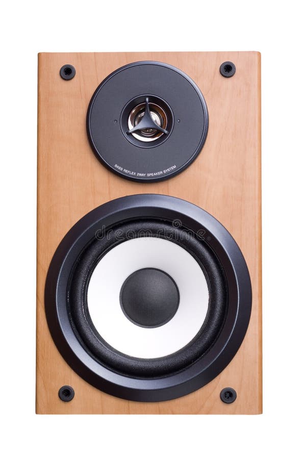 Acoustic Sound System with Two Speakers in Wood Case Stock Image ...