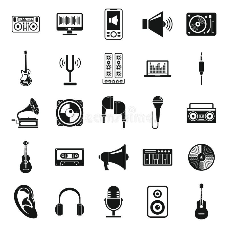 Acoustics Icons Stock Illustrations – 495 Acoustics Icons Stock ...