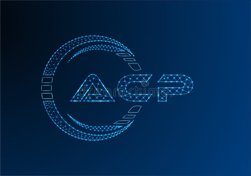 ACP Low Poly Letter Logo Vector Design. Stock Illustration ...