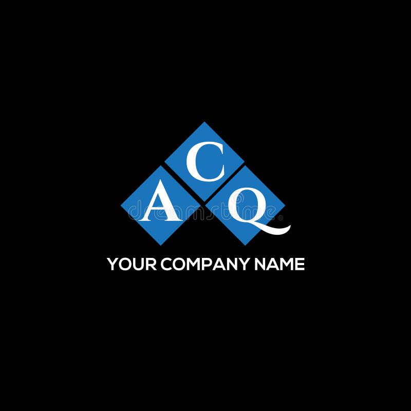 ACQ Letter Logo Design on BLACK Background. ACQ Creative Initials ...