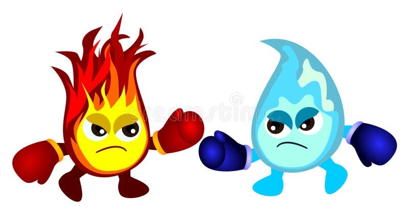 Emblemi Del Fuoco, Dell'acqua, Della Terra E Del Vento Illustrazione ...