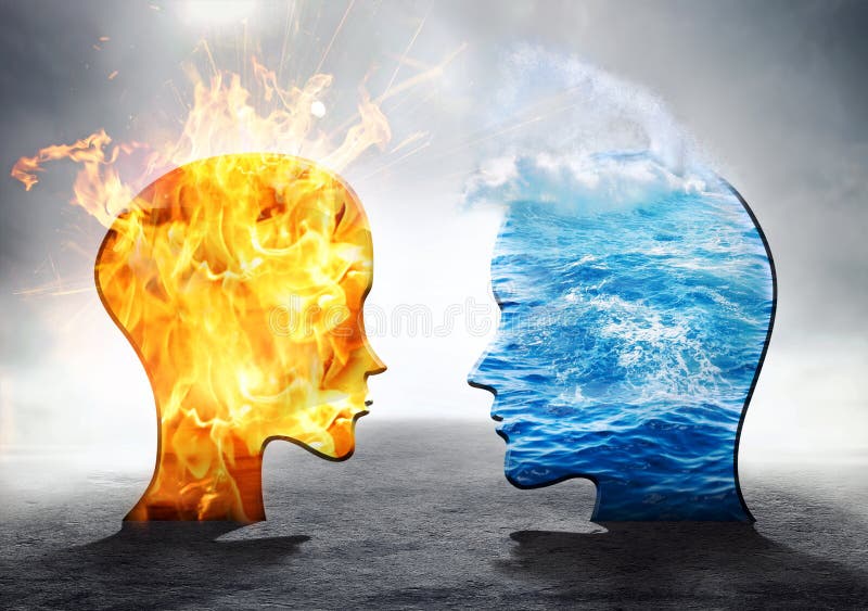 Acqua contro fuoco immagine stock. Immagine di amico - 47665189