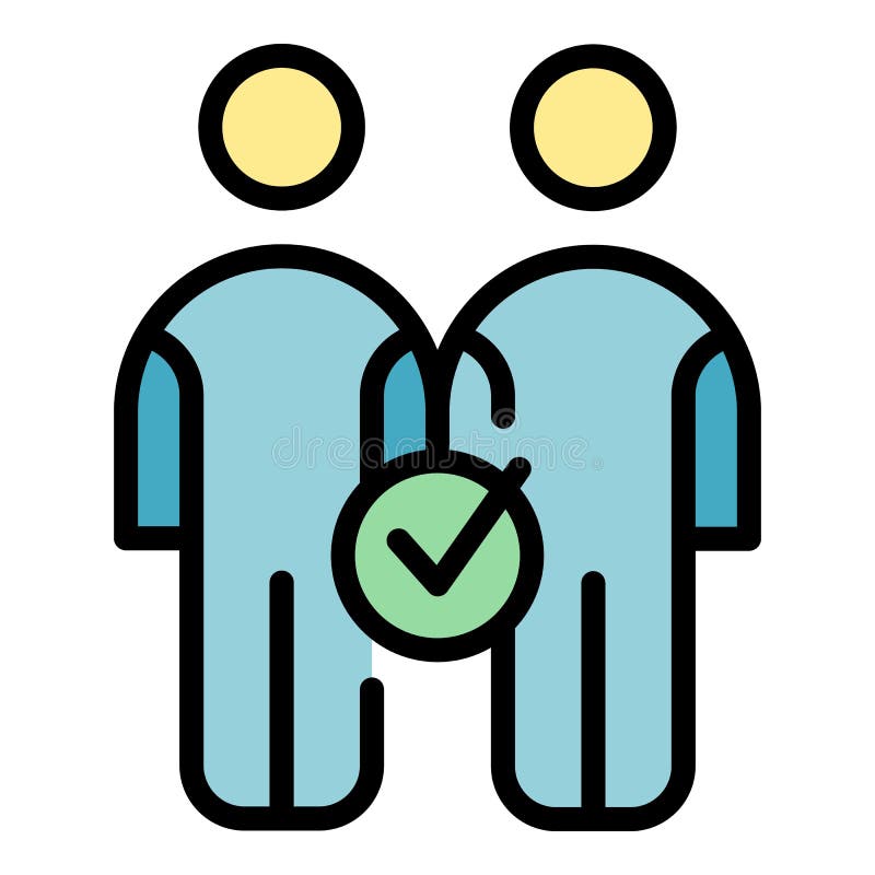 Acquaintance Approved Icon Color Outline Vector Stock Vector ...
