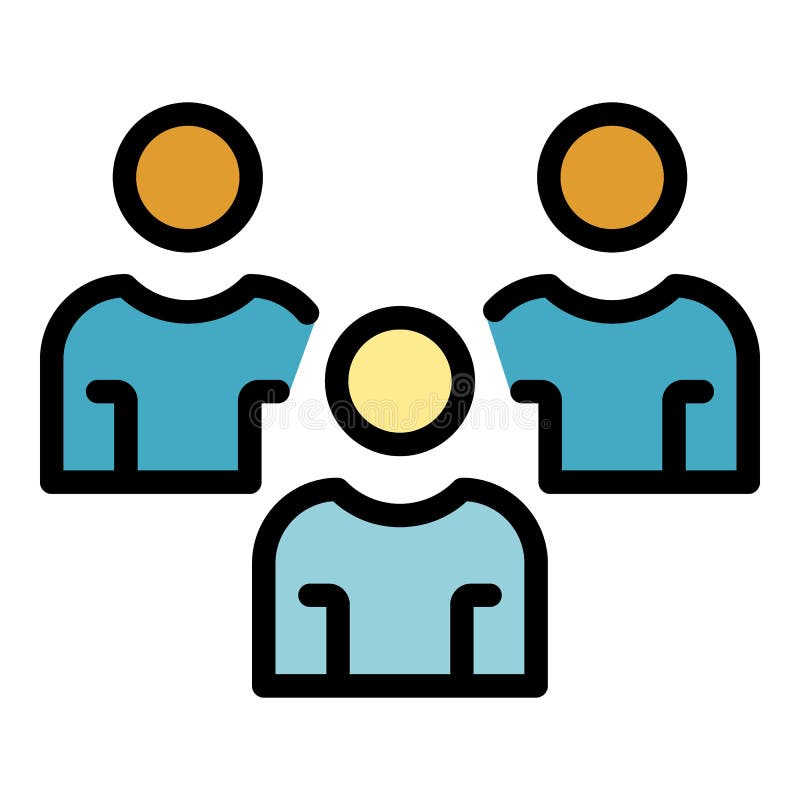 Acquaintance Group Icon Color Outline Vector Stock Vector ...