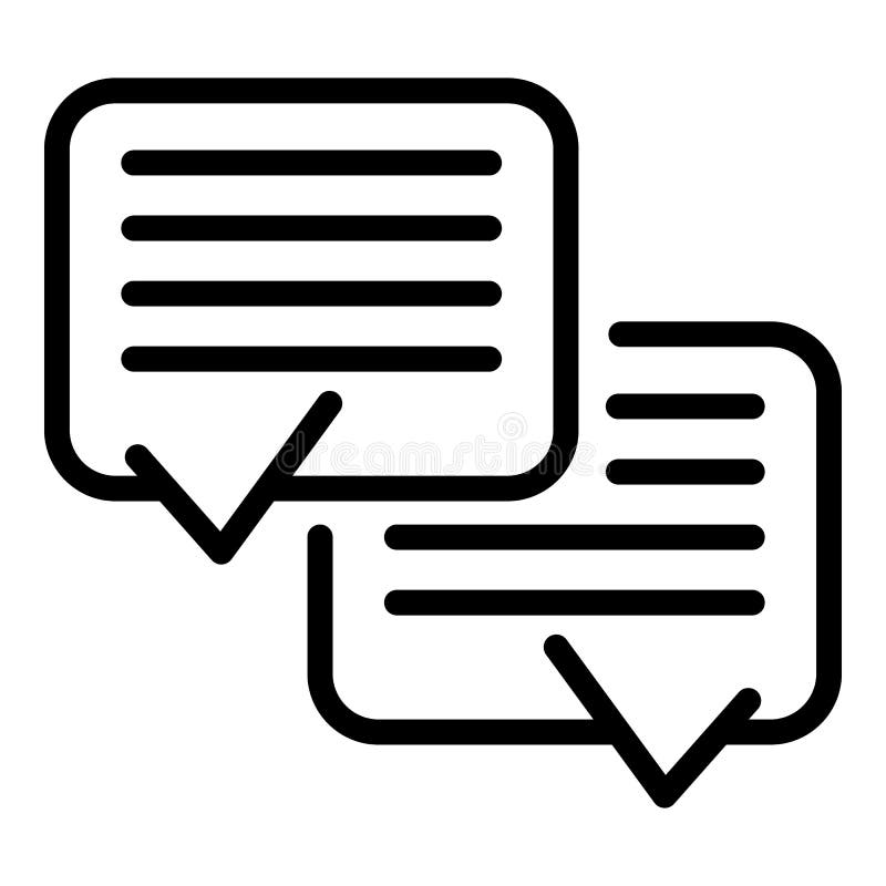 Acquaintance Work Chat Icon, Outline Style Stock Vector - Illustration ...