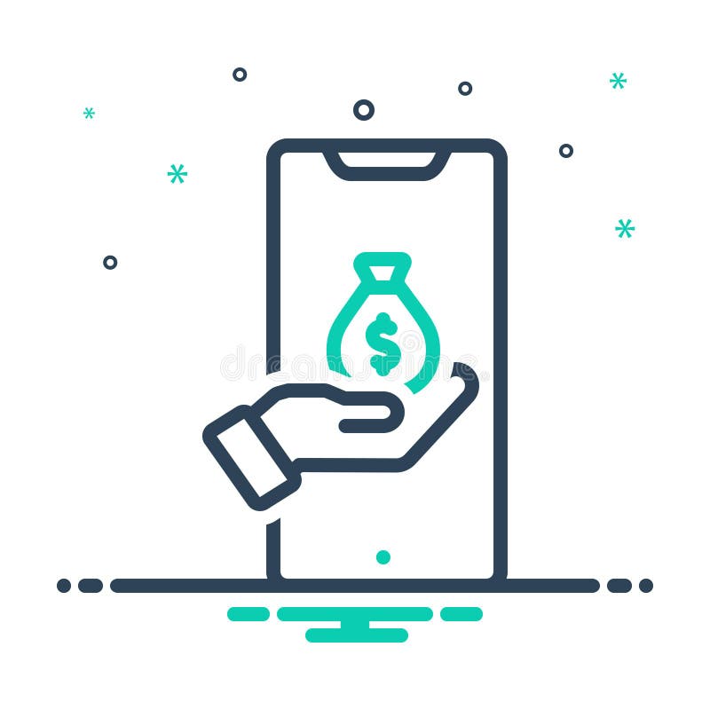 Mix Icon for Acquired, Earned and Obtained Stock Illustration ...