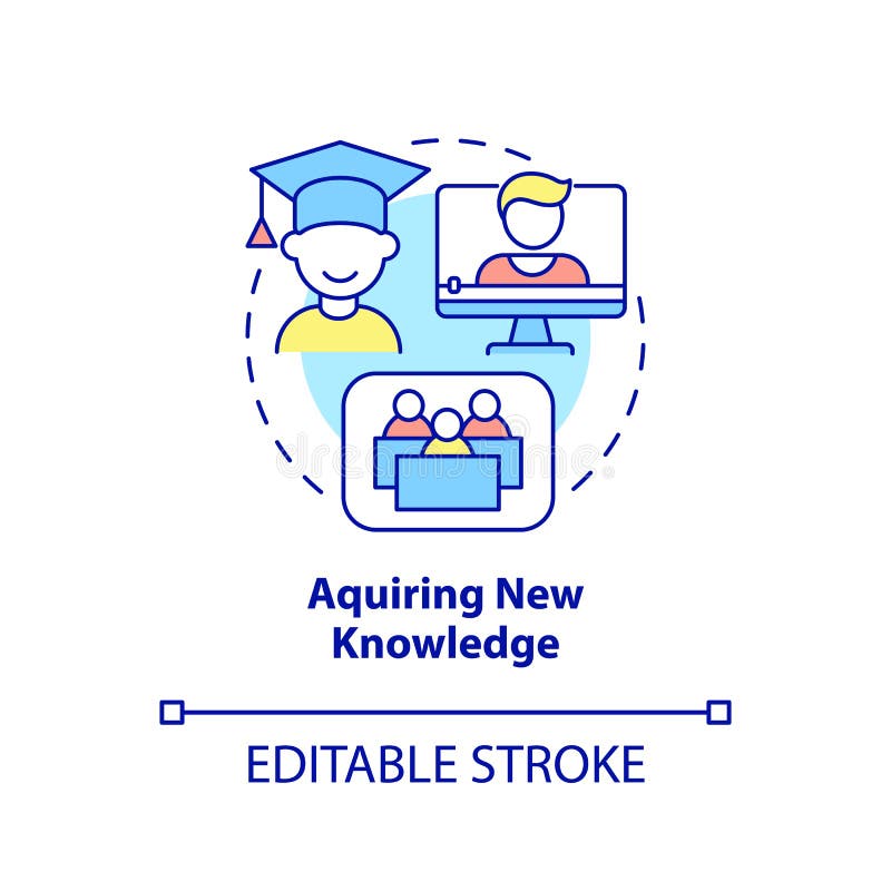Acquiring New Knowledge Concept Icon Stock Vector - Illustration of ...