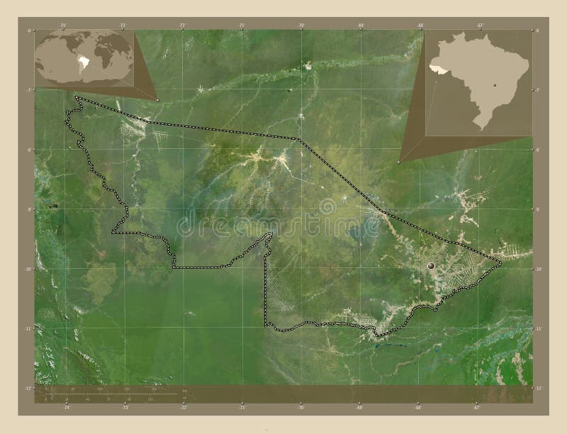 Acre, Brazil. High-res Satellite. Capital Stock Illustration ...