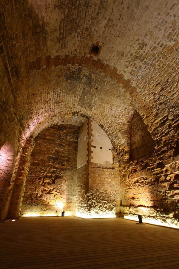 Knight Templar Castle in Acre, Israel Stock Image - Image of building ...