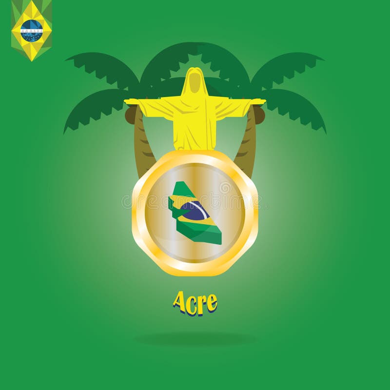 Acre Map Wallpaper. Vector Illustration Decorative Design Stock Vector ...