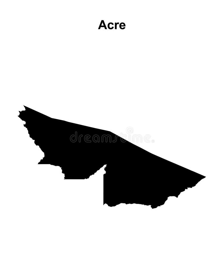 Acre outline map stock vector. Illustration of silhouette - 360402539