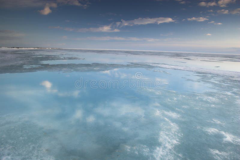 Acric Ocean from air stock image. Image of snow, blue - 5201249