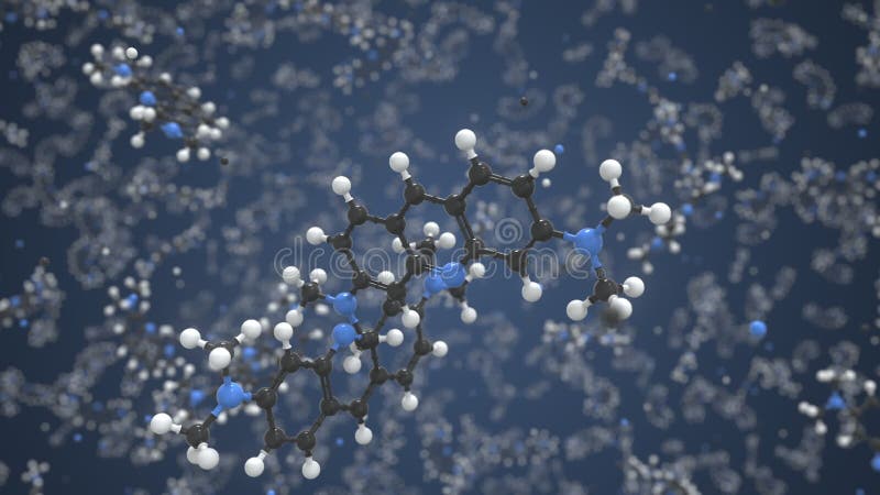 Acridine Orange Molecule. Conceptual Molecular Model. Chemical Looping ...