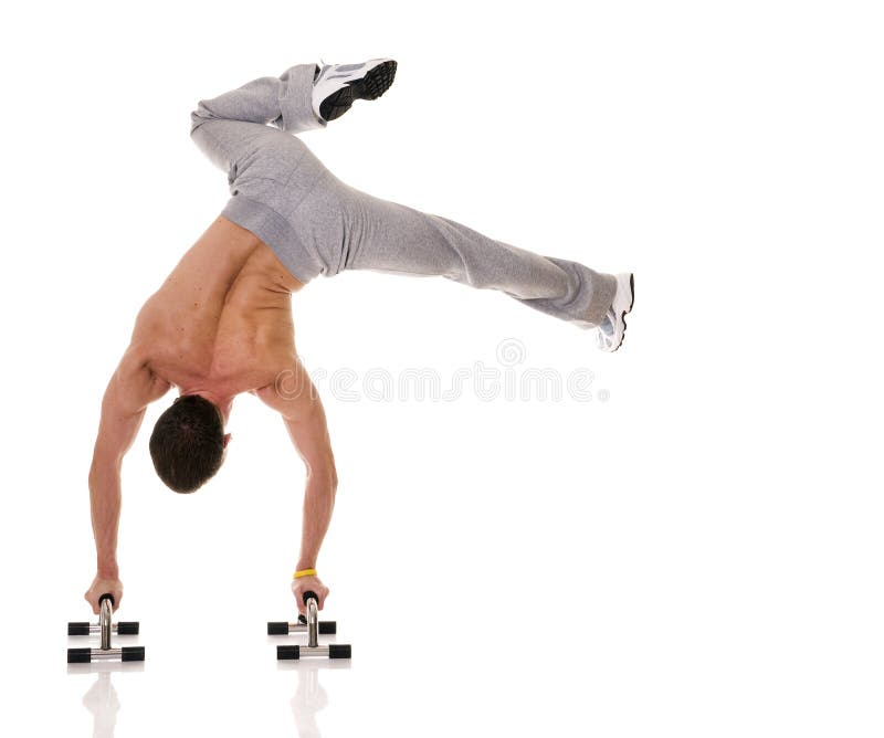 Acrobat. stock image. Image of champion, copy, male, biceps - 10241245