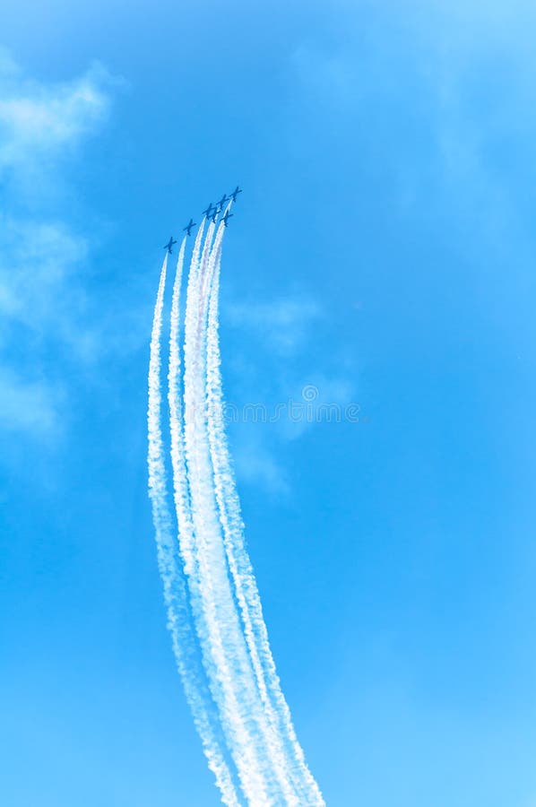 Acrobat Aircraft Looping in Turbo Fly on the Sky Stock Photo - Image of ...