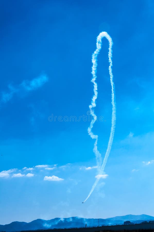 Acrobat Aircraft in Turbo Fly on the Sky Stock Image - Image of speed ...