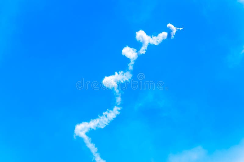 Acrobat Aircraft in Turbo Fly on the Sky Stock Photo - Image of ...