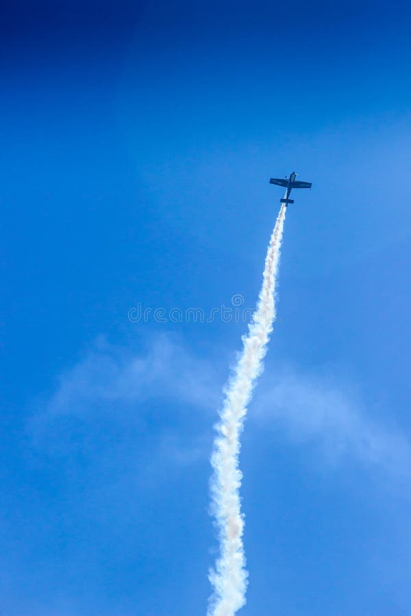 Acrobat Aircraft in Turbo Fly on the Sky Stock Photo - Image of ...