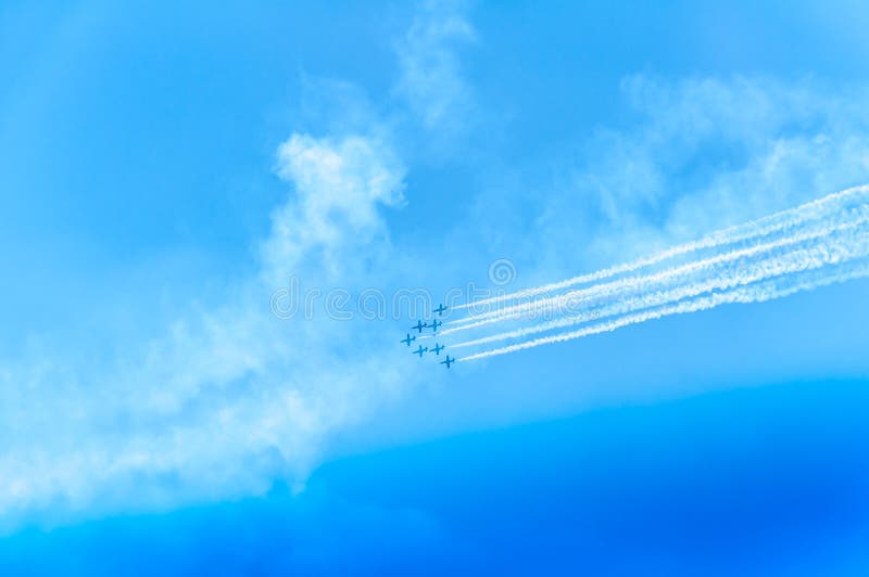 Acrobat Aircraft in Turbo Fly on the Sky Stock Image - Image of summer ...