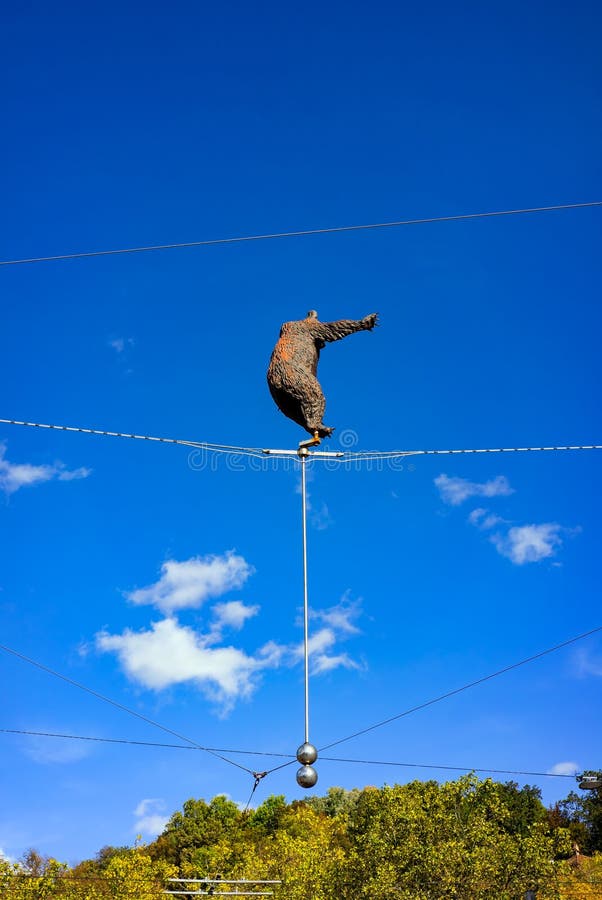 Acrobat Bear Sculpture at Barenpark in Bern Stock Image - Image of ...