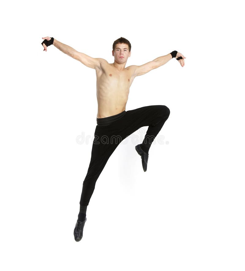 Acrobat dancer jumping stock photo. Image of male, gymnast - 16183124