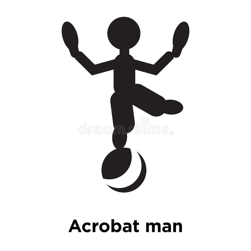 Acrobat Man Icon Vector Isolated on White Background, Logo Concept of ...