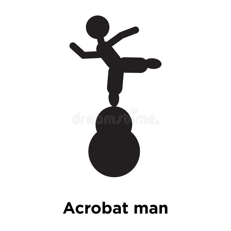 Acrobat Man Concept Vector Linear Icon Isolated on Transparent B Stock ...