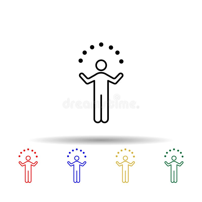 Acrobat Multi Color Icon. Simple Thin Line, Outline Vector of ...