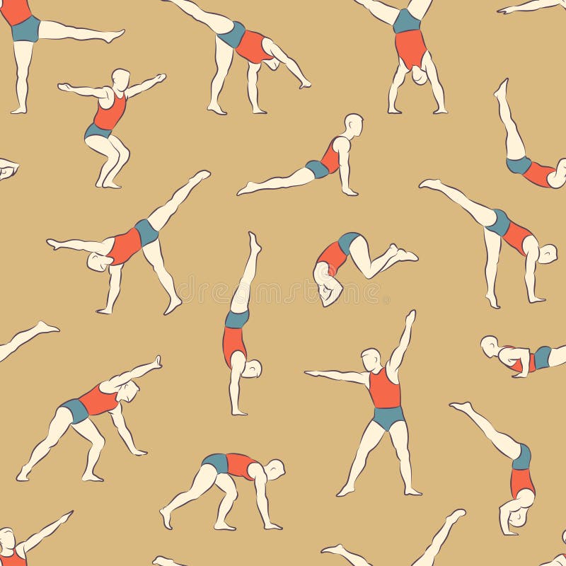 Acrobat pattern1 color stock vector. Illustration of motion - 65176219