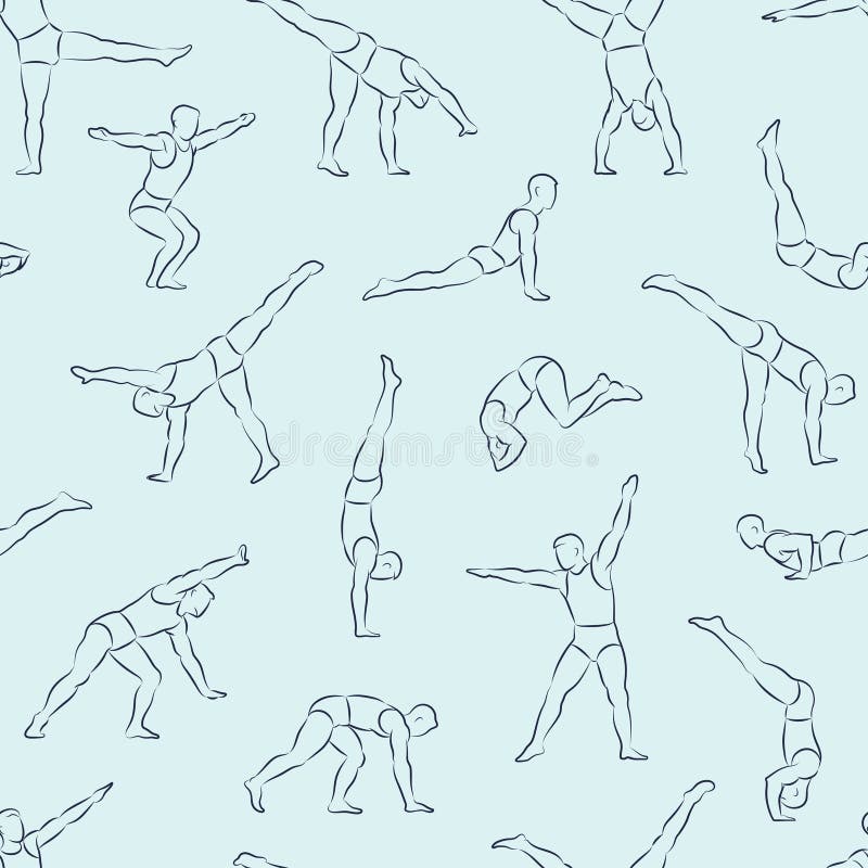 Acrobat pattern 1 stock vector. Illustration of person - 64365909