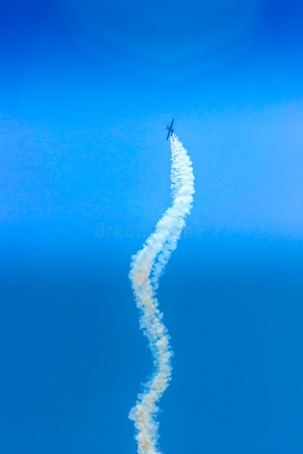Acrobat Plane Looping in Turbo Fly on the Sky Stock Photo - Image of ...