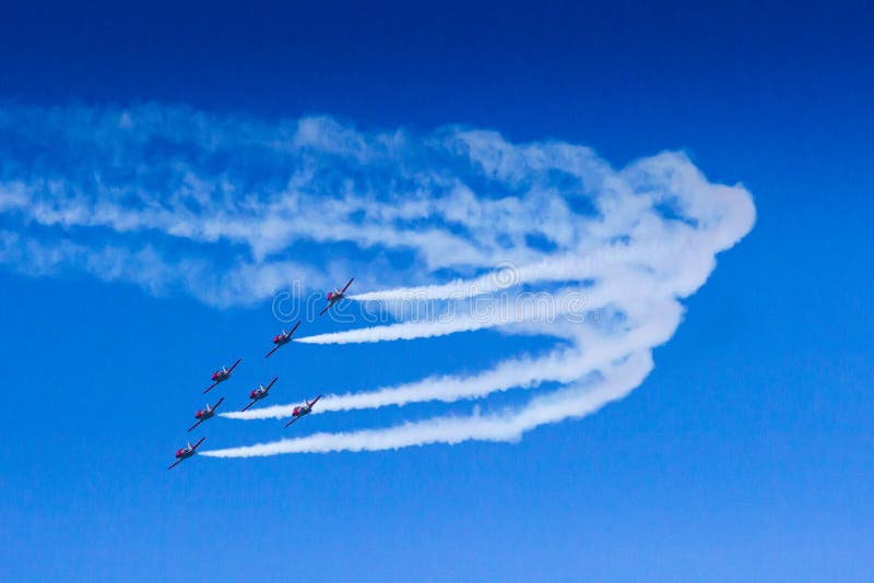 Acrobat Plane Looping in Turbo Fly on the Sky Stock Image - Image of ...